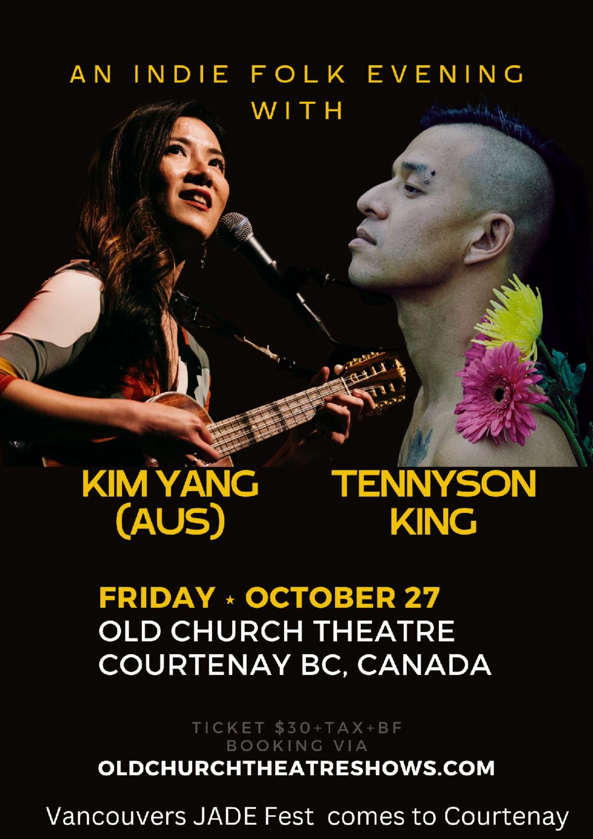Kim Yang & Tennyson King to Play FRIDAY at Courtenay' s Old Church Theatre