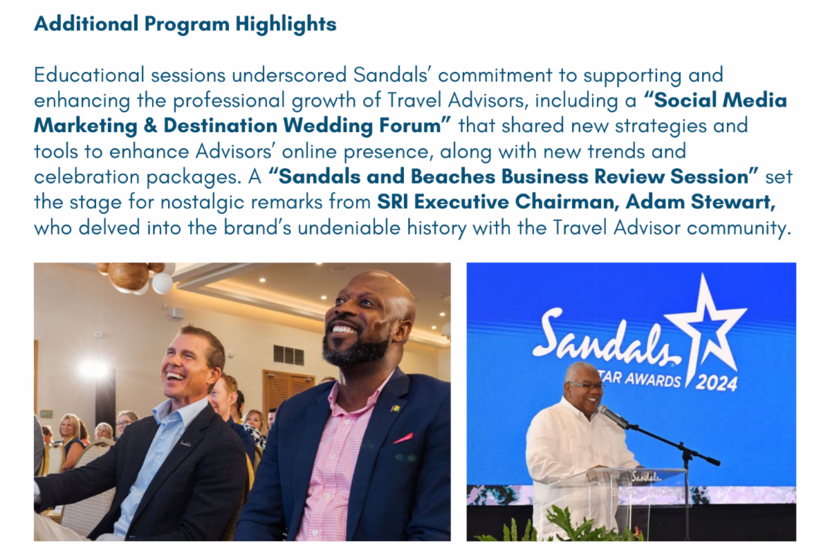 The 2024 Sandals STAR Awards