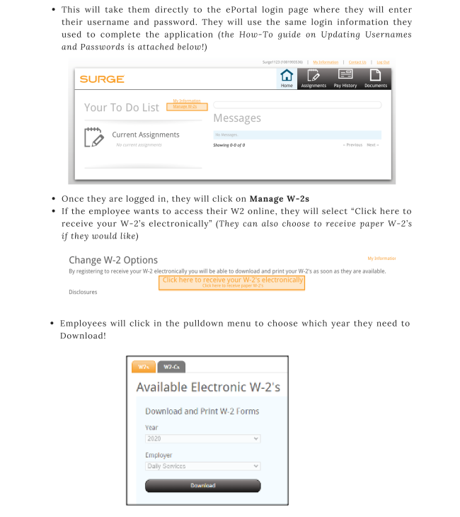 Weekly Tip: Accessing W-2's on ePortal