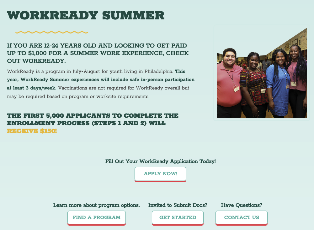 Important Information re: Your WorkReady Application