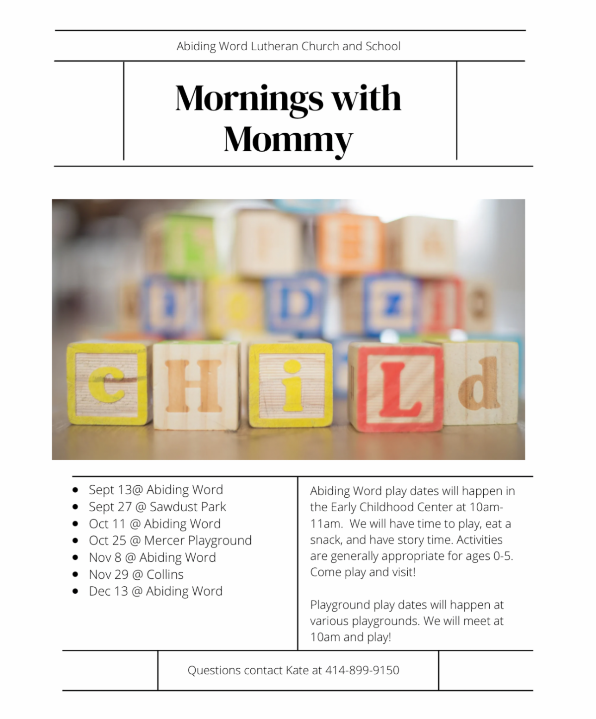 Abiding Word Weekly Announcements