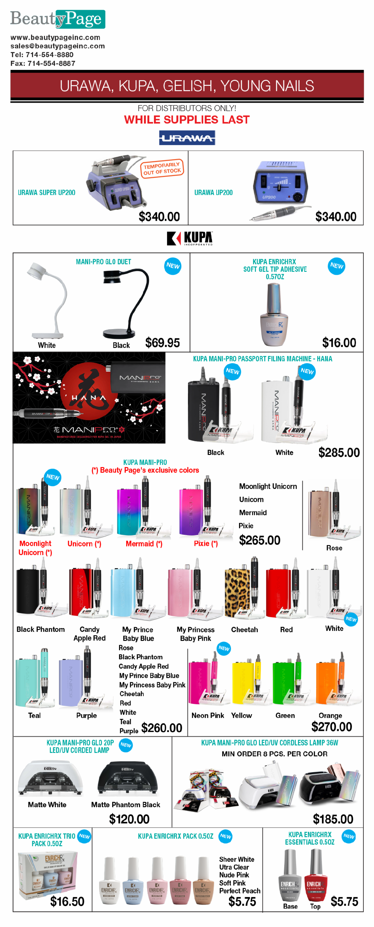 Link Prime Time for Top Brands - Urawa, Gelish, Kupa, Apres, Young Nails