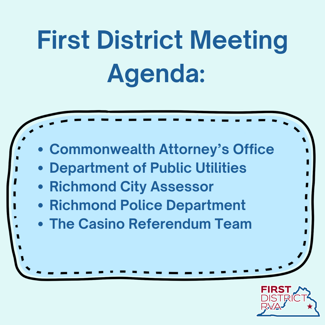 First District September Community Meeting Reminder!