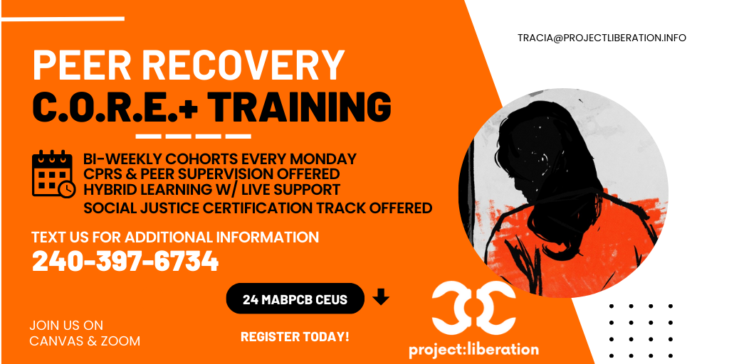 June 2022 CPRS & Peer Training Schedule from project: liberation