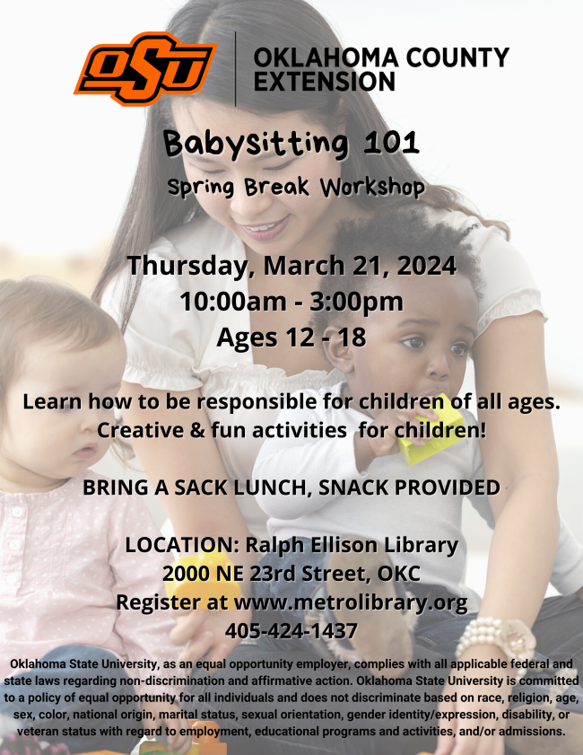 OK County OSU Extension Program Schedule