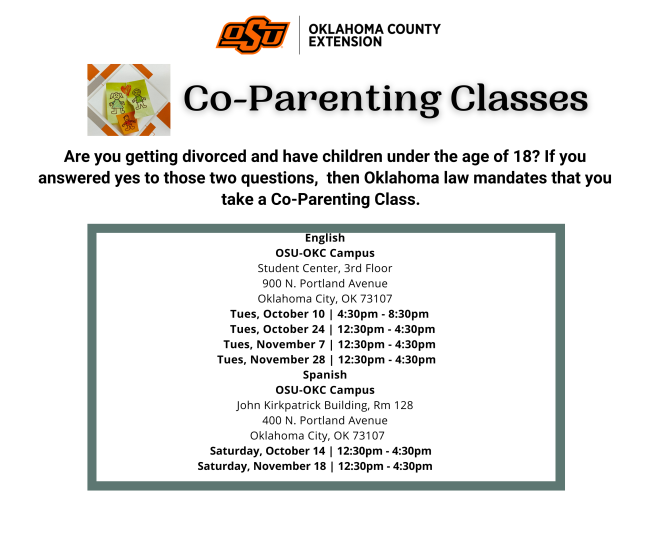 OK County OSU Extension Program Schedule
