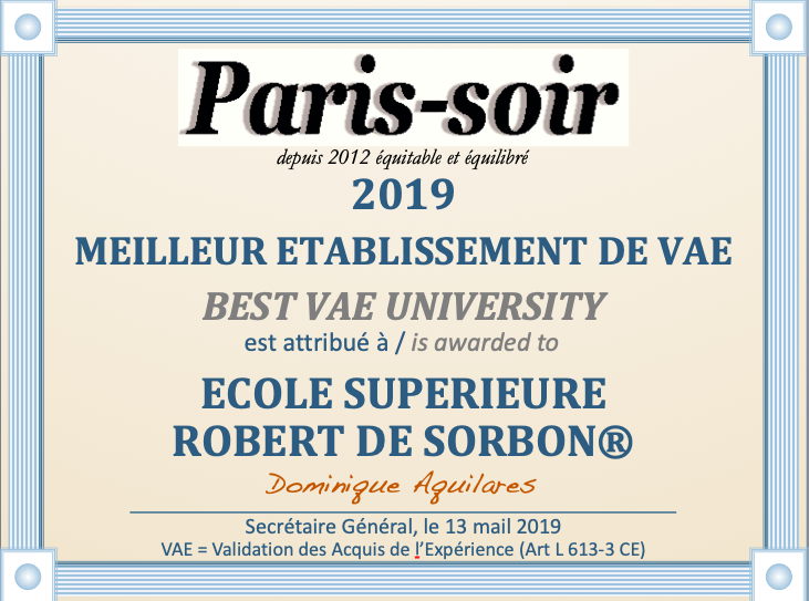 FRENCH VAE (Validation des Acquis de l'Expérience)