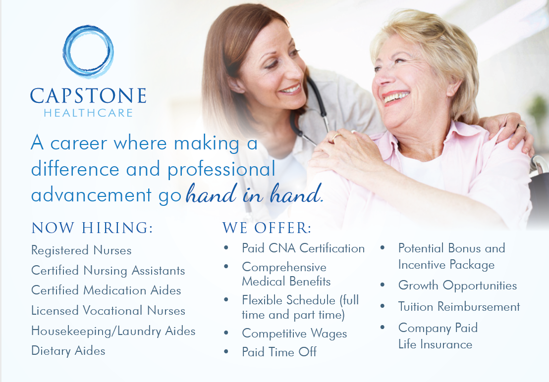 Exciting career opportunities....We want YOU to join our Capstone team!