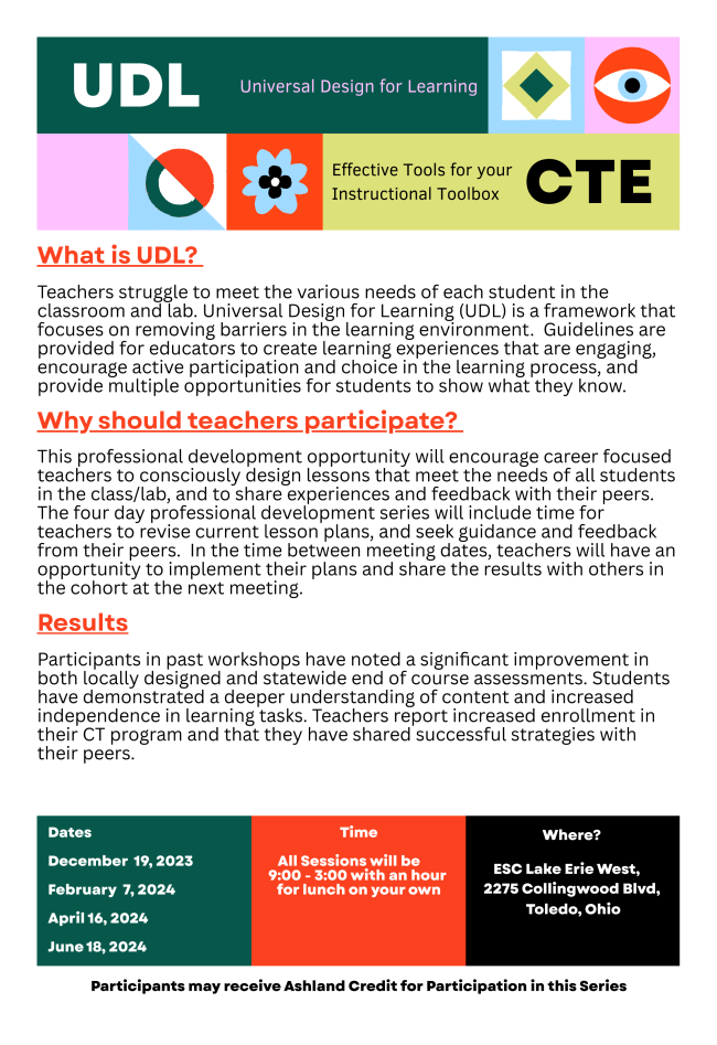 Universal Design for Learning for CTE and Career Teachers
