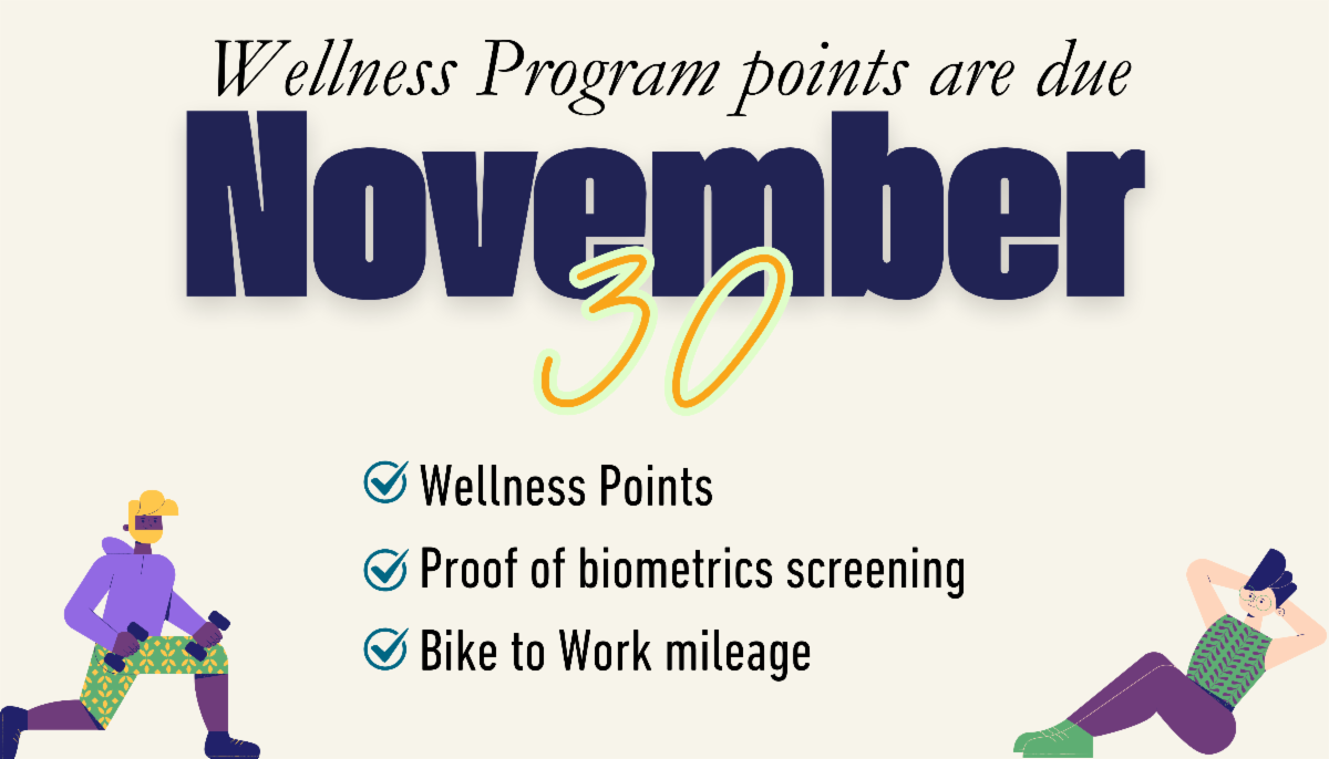 INSTRUCTIONS: Wellness Program Points Due 11/30