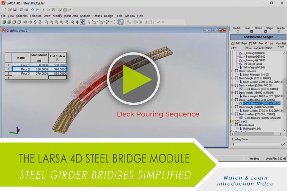 LARSA 4D Steel Bridge Module