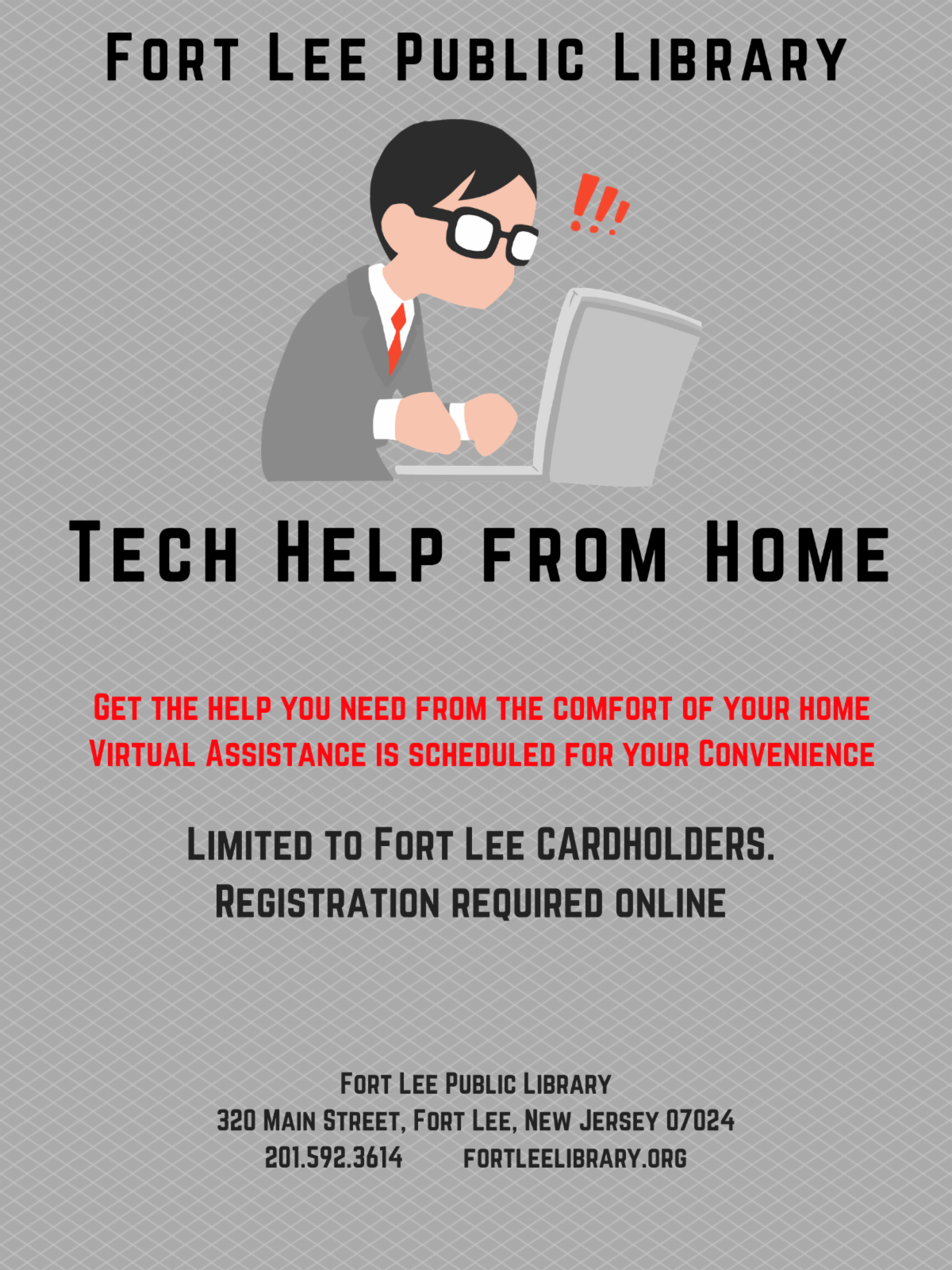 Don't Miss Our April Virtual Events! + Fort Lee Library Reopens 4/14