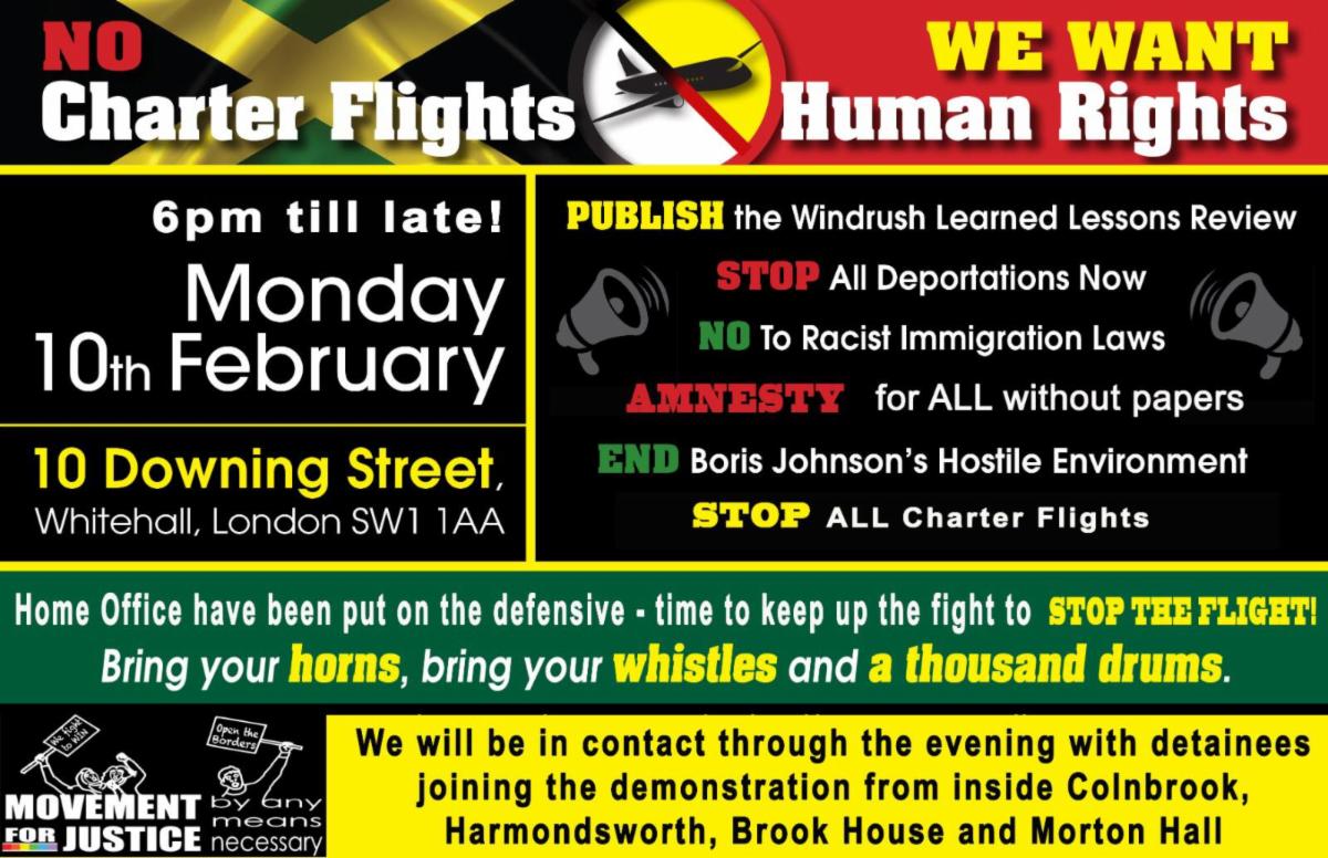 Stop the Jamaica Charter Flight - urgent action