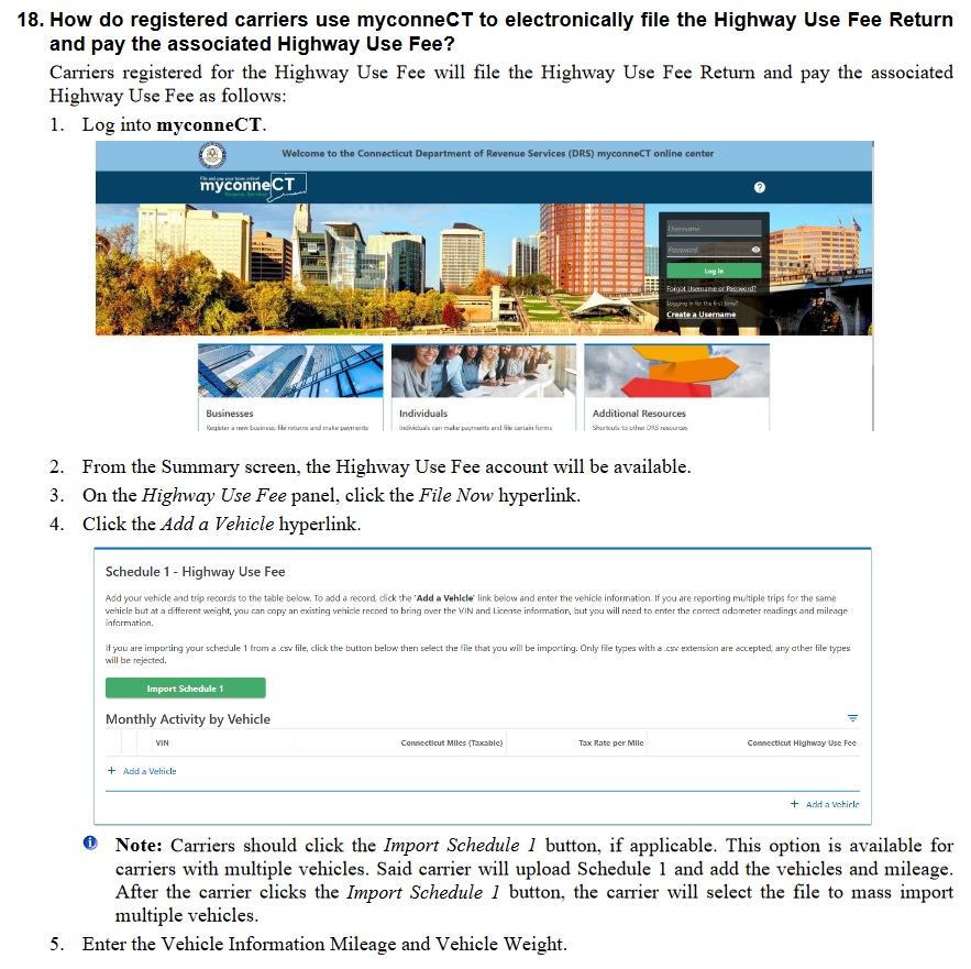 NEW - Highway Use Tax Guidance
