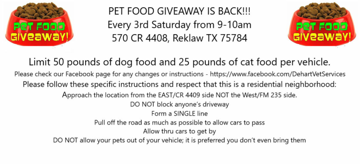 Monthly FREE Dog & Cat Food Giveaway