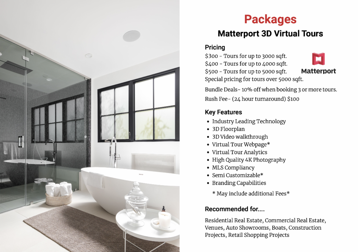 High Quality Matterport 3D Virtual Tours