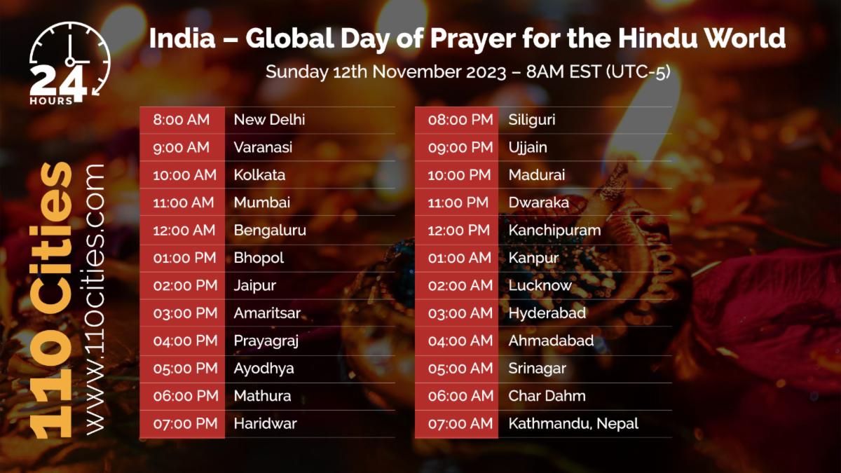 18 Days of Prayer for the Hindu World starts Sunday