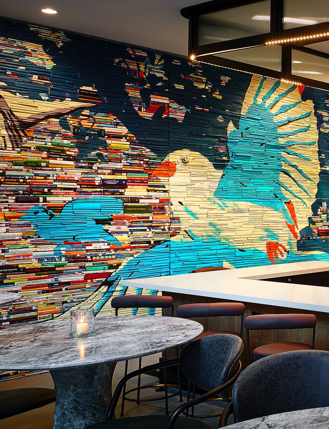 TJ TALK – Last Detail: Art Wall Of Book Spines Wows At Notion By Mary ...