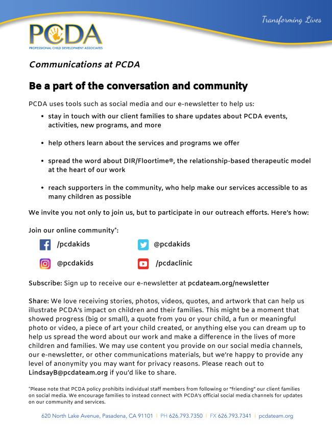July News & Notes from PCDA