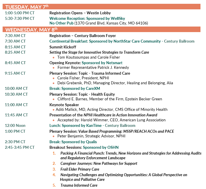 NPHI Summit: A First Look At Our Agenda