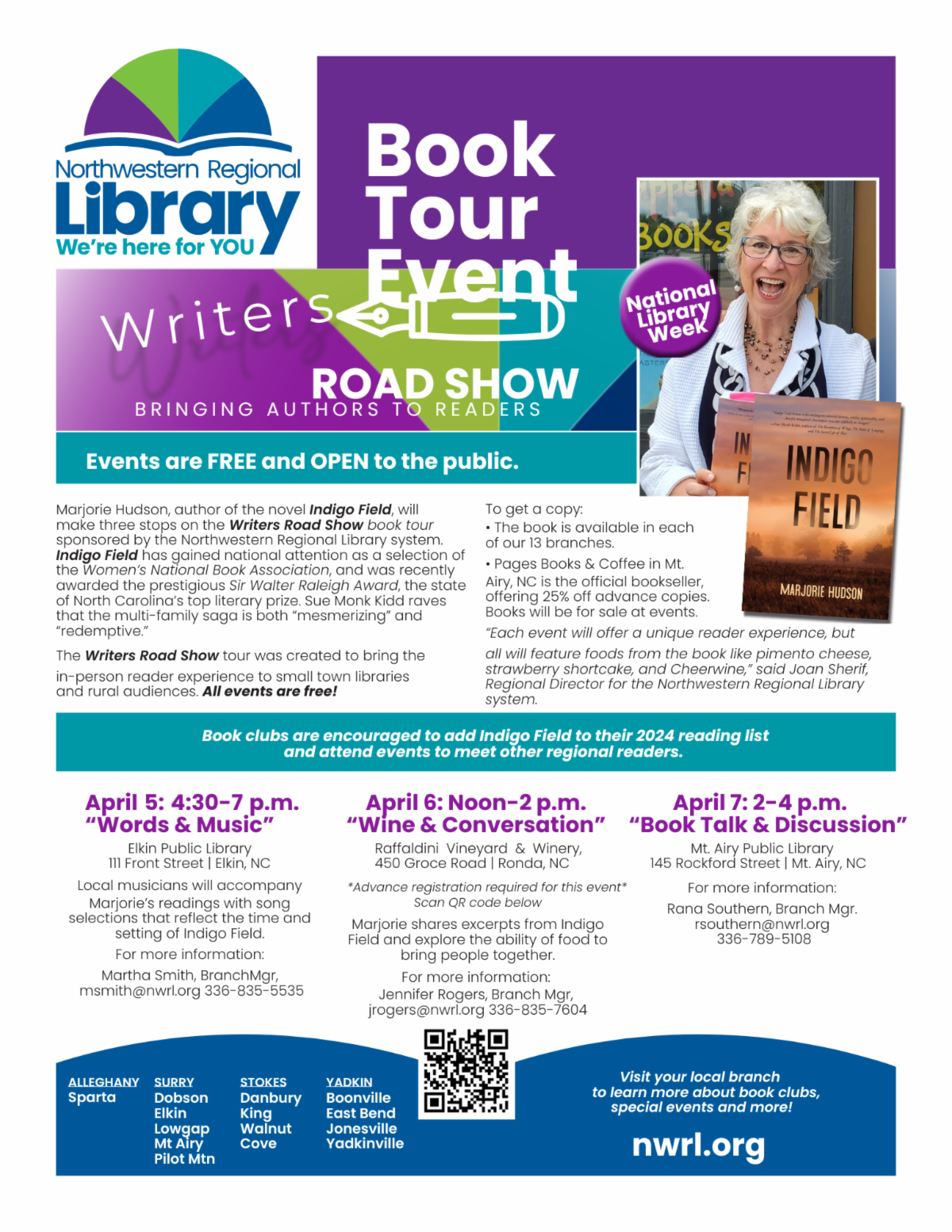 Mount Airy Public Library Events for April