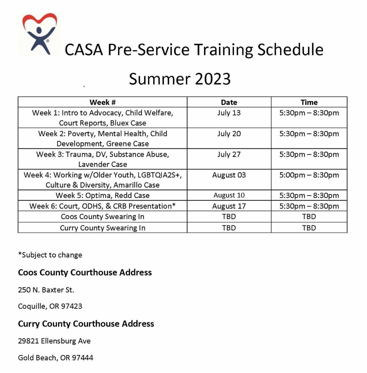 July CASA Newsletter