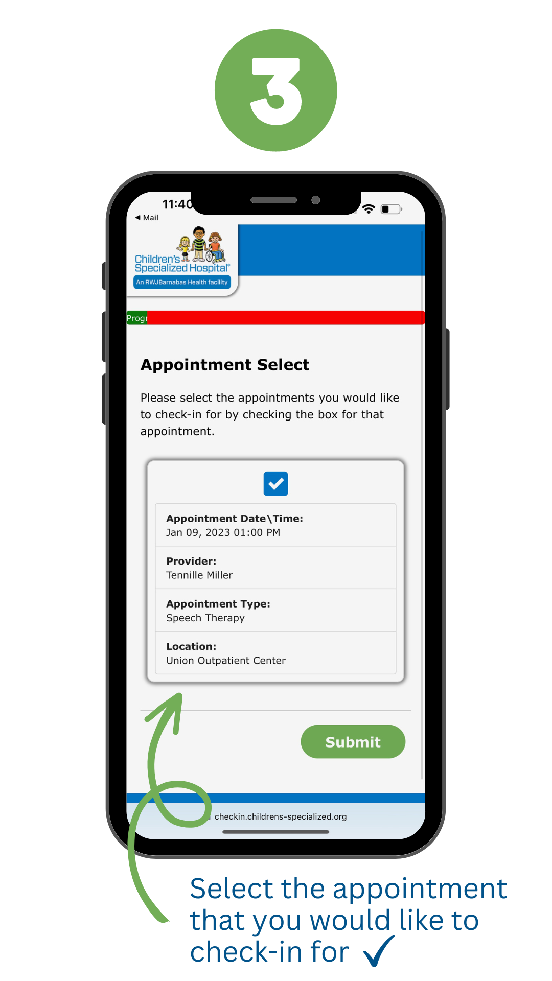 Did you know that you can check-in to your child's appointment from home?