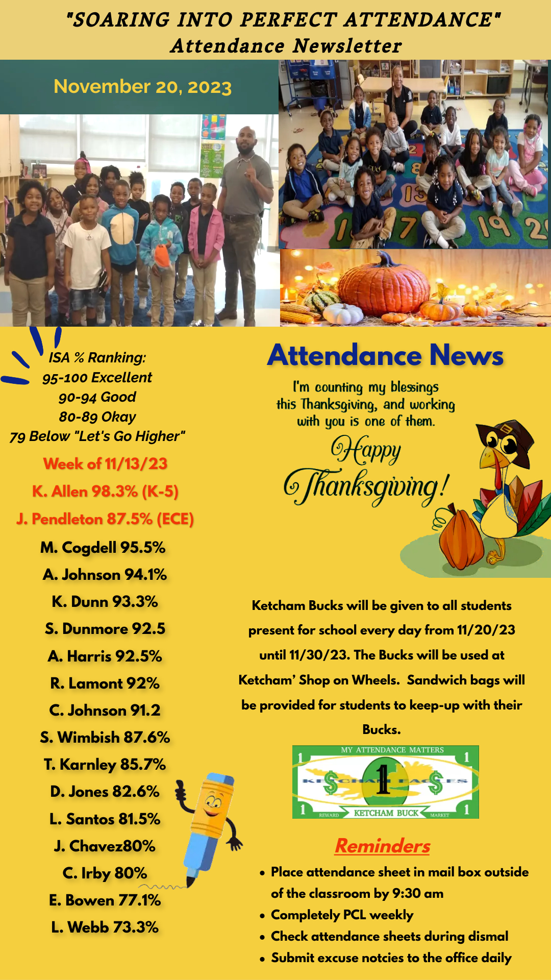 Ketcham ES Weekly Update!