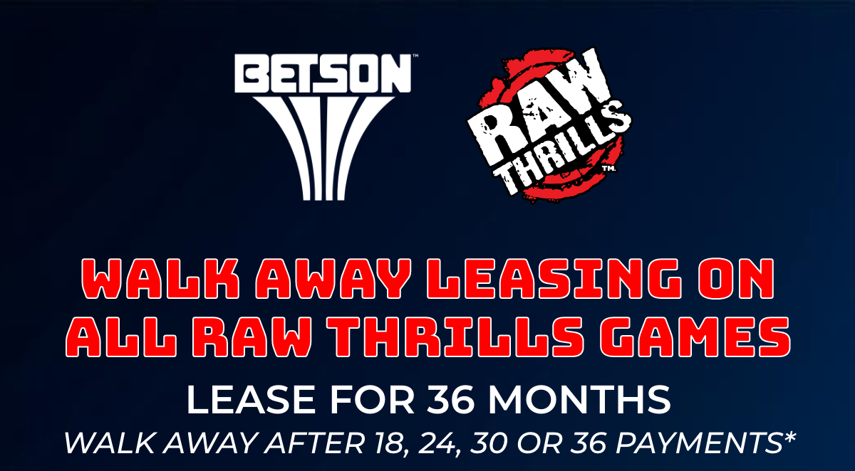 Walk Away Leasing on All Raw Thrills Games 👾