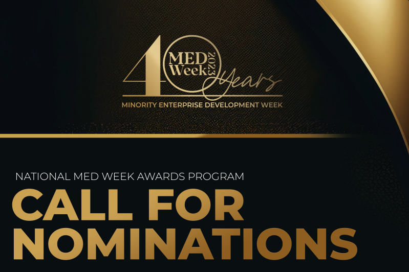 Call for Nominations - 2023 MBDA MED Week
