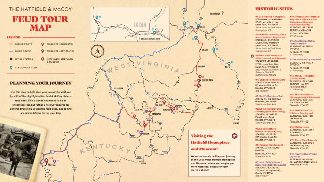 Introducting the Hatfield & McCoy Feud Tour Map!