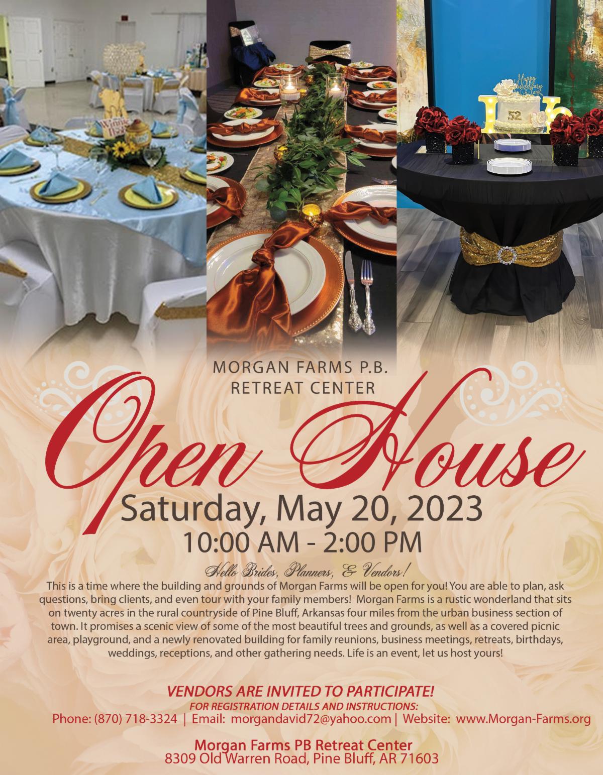 Morgan Farms PB Retreat Center to Host Open House on May 20