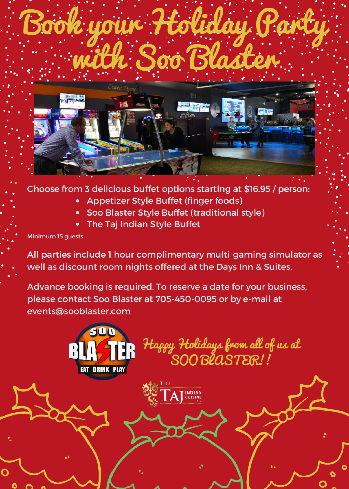SSMCOC Member News- Book your Holiday Party with Soo Blaster!