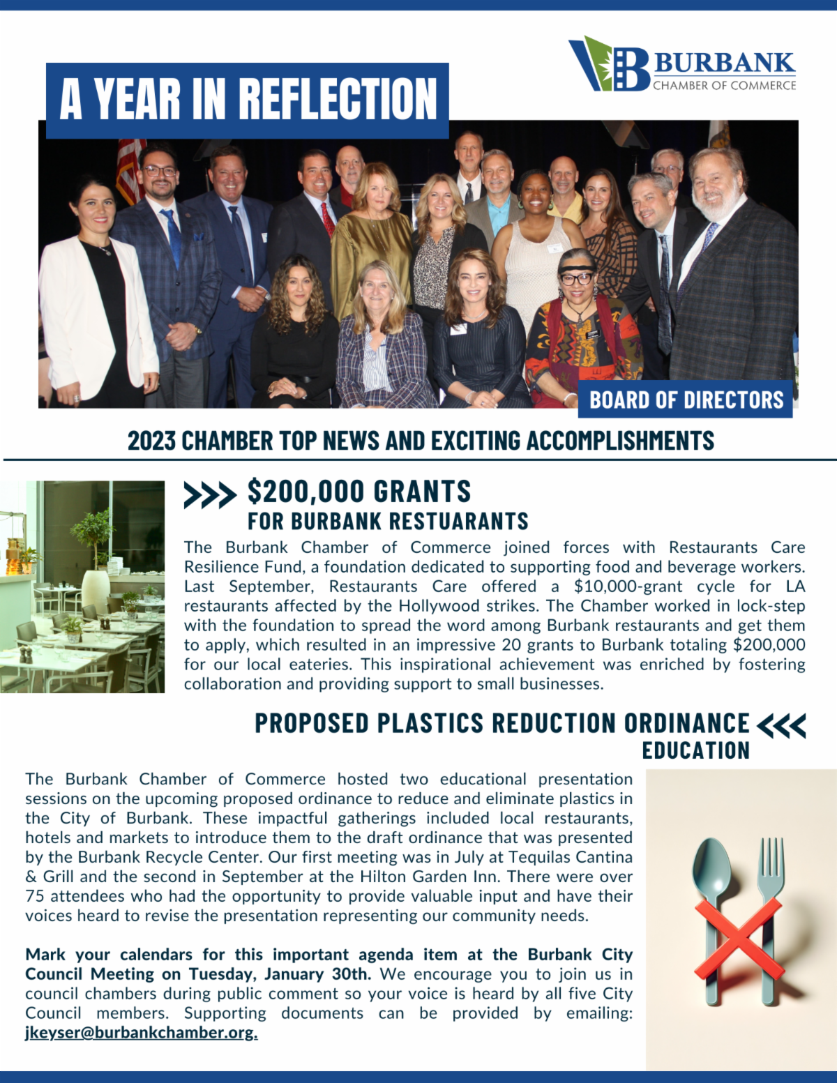 Burbank Chamber of Commerce Newsletter: A Year in Reflection - 2023 Top ...