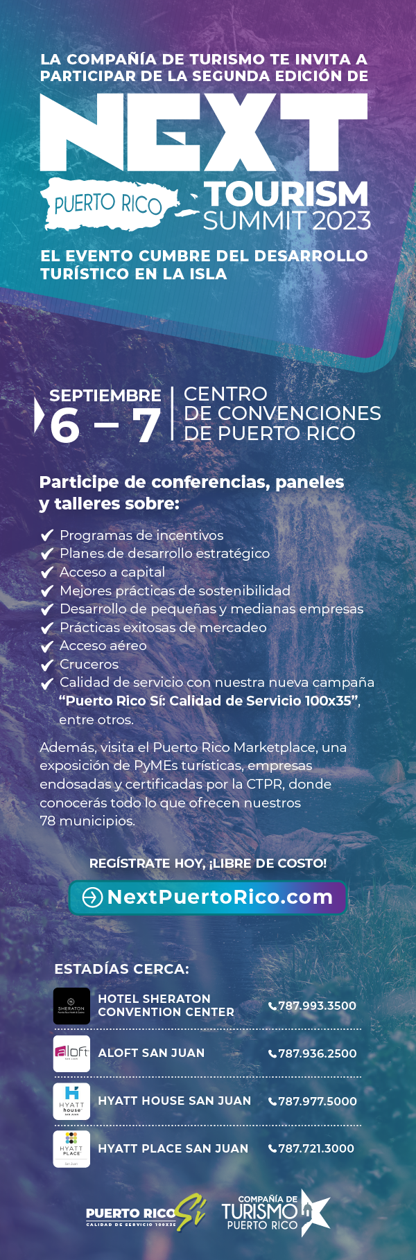 ¡Registrate para el NEXT: Puerto Rico Tourism Summit 2023!