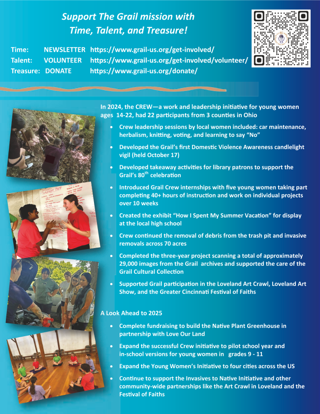 Grail COMMUNITY Friends Newsletter ~ NOVEMBER 2024