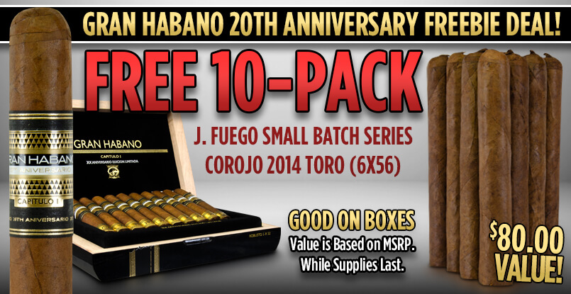 Gran Habano 20th Anniversary FREEBIE Deal! Oliva Serie V 135th ...