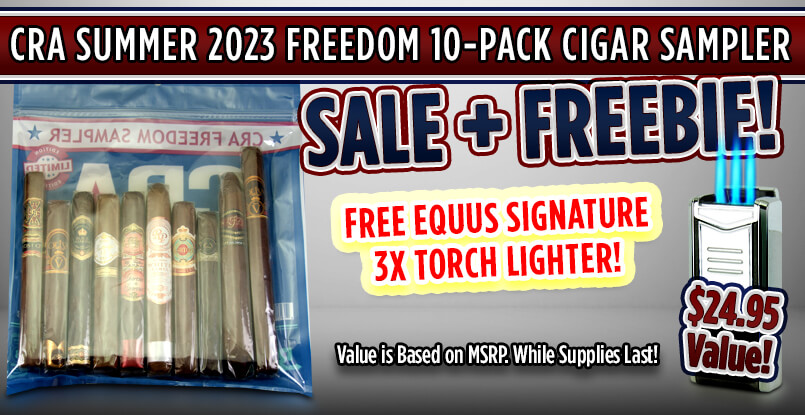 SALE - CRA 10-Pack Cigar Sampler + FREEBIE! Jaime Garcia - FREEBIE Deal!