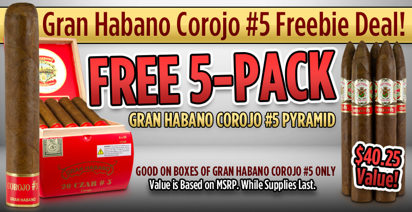 Zino Nicaragua Sale, Gran Habano Corojo #5 FREEBIE Deal!