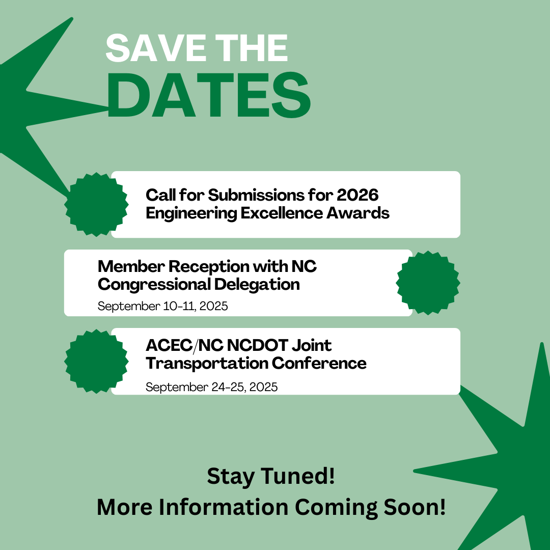News & Events from ACEC/NC for June 26, 2025