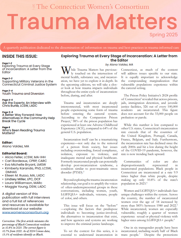 Trauma Matters Spring 2025 - The Connecticut Women's Consortium