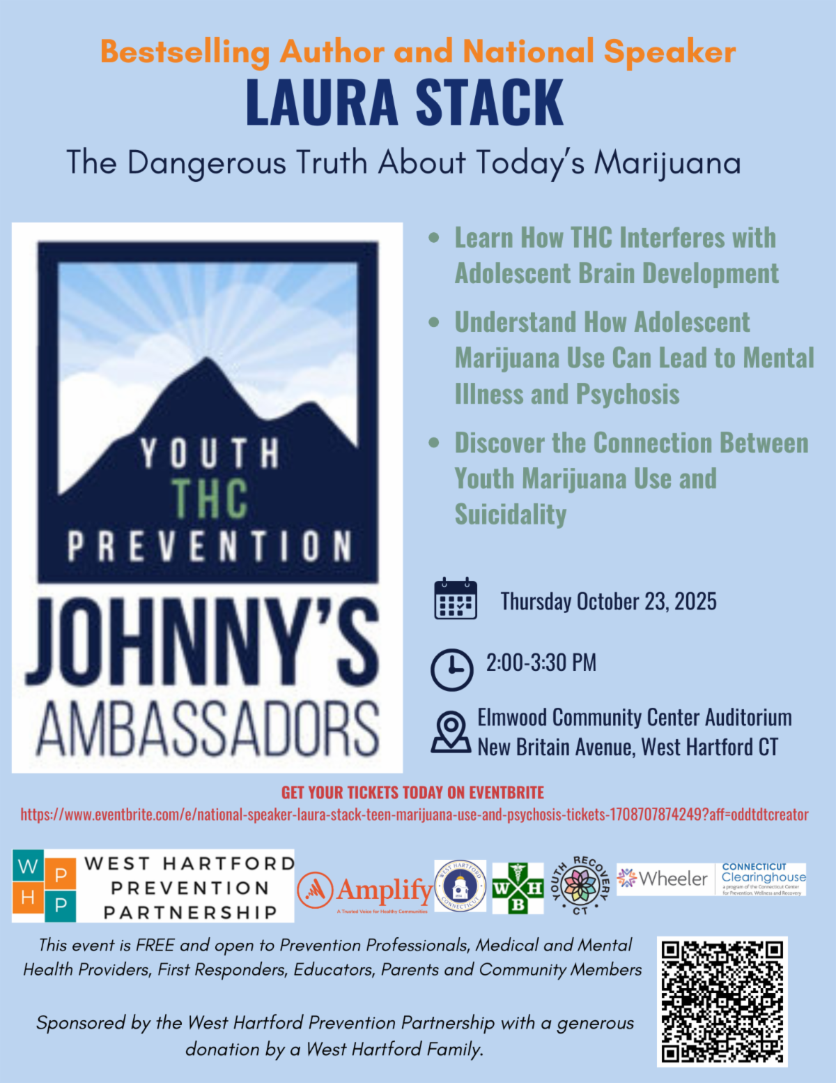 National Speaker Laura Stack: Teen Marijuana Use and Psychosis 10.23.25