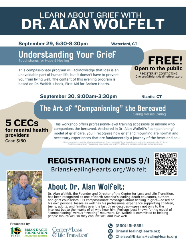 REMINDER: Registration Closes 9/1! Understanding Your Grief and The Art ...