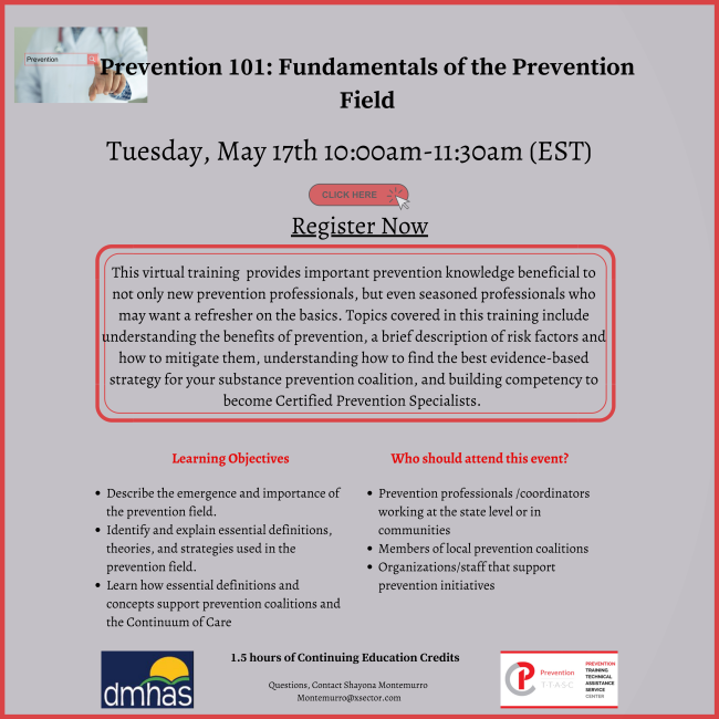 Prevention 101 - The Fundamentals of Prevention Field
