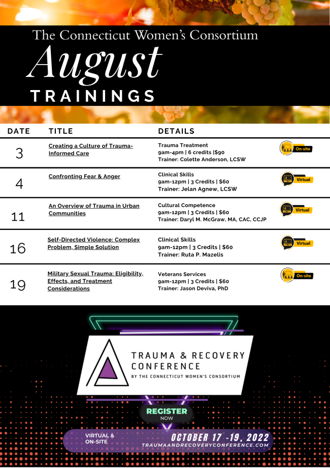 August Trainings - The Connecticut Women's Consortium