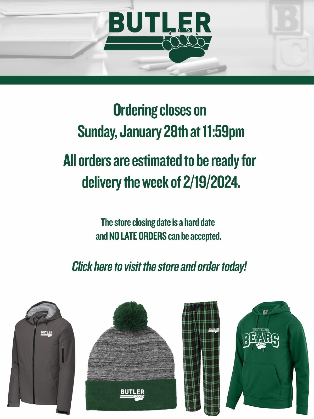 Butler Ball Registration, Special Butler Gear Sale