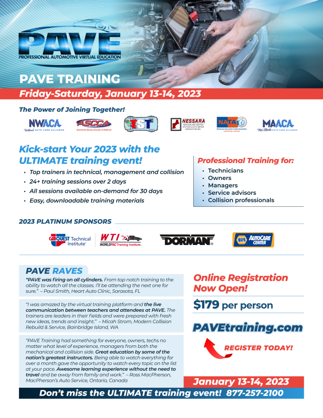 PAVE 2023 Virtual Training - Get Registered Now!!