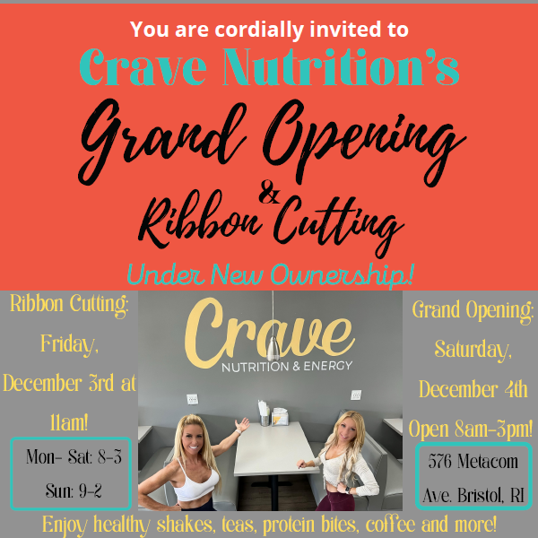 You're Invited! Grand Opening for Crave Nutrition + Energy