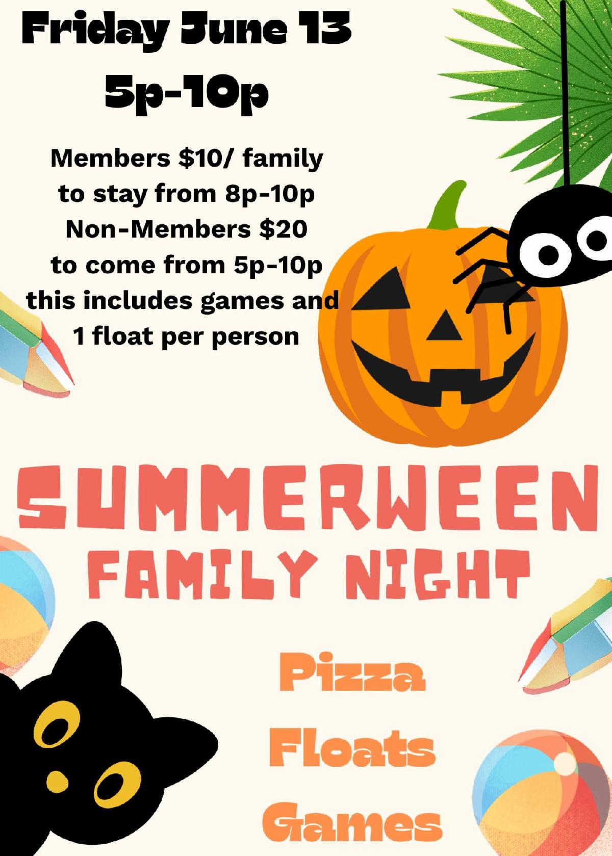 Blackhawk Pool Hours and First Family Night!