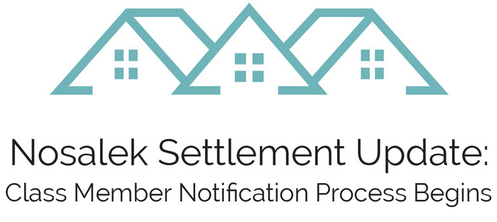 Nosalek Settlement Notice Being Sent to Home Sellers